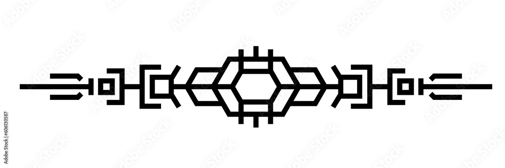 Abstract luxury PNG boarder. Art deco, vintage design element, pattern ...