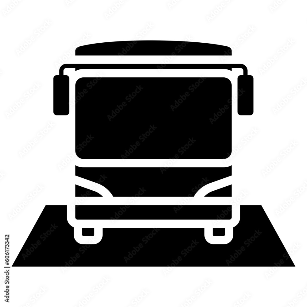 bus, public transportation, vector icons for web design, app, banner ...