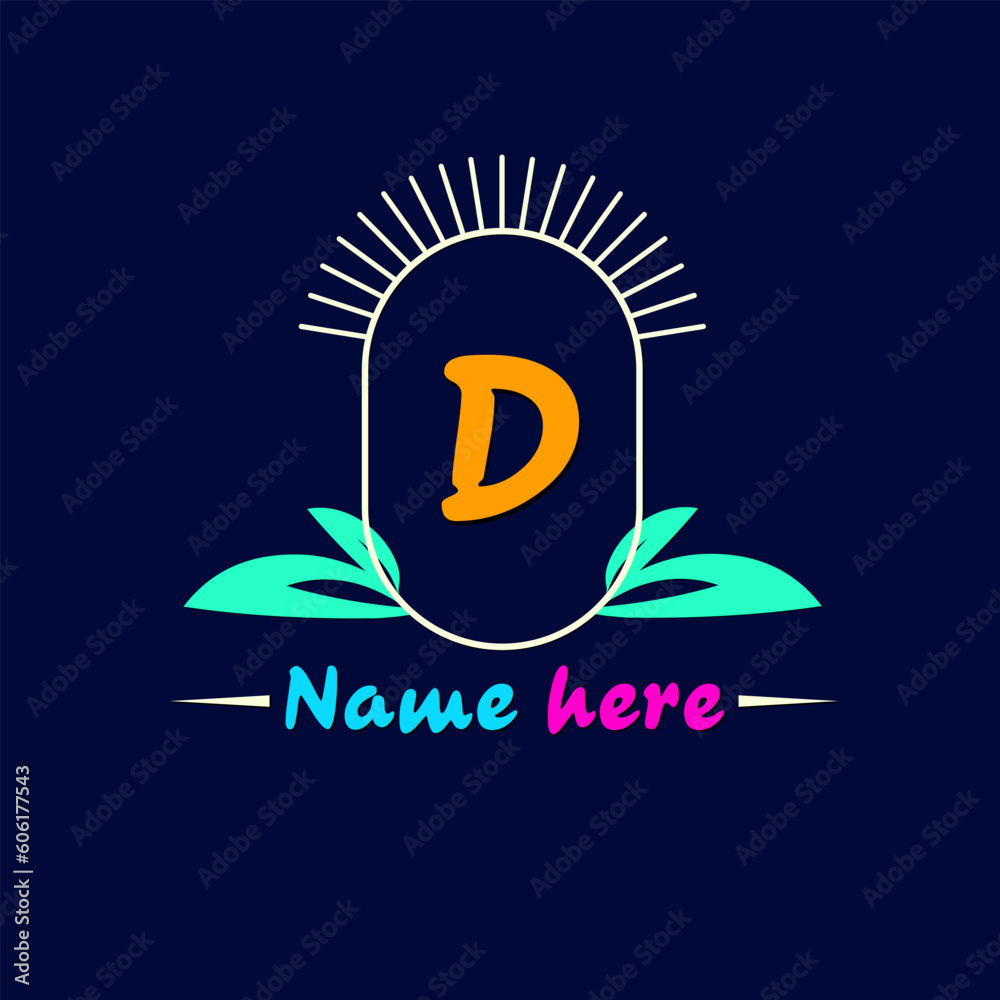 D - Multi colored alphabet in style logo Design, Alphabet letter D ...