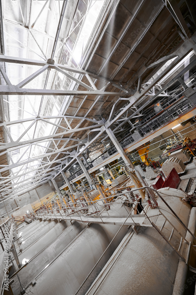 Digestion tanks for foam concrete blocks hardening at plant ภาพถ่าย ...