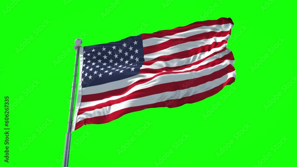 American Flag Green Screen, 4 th july Independence Day USA ...