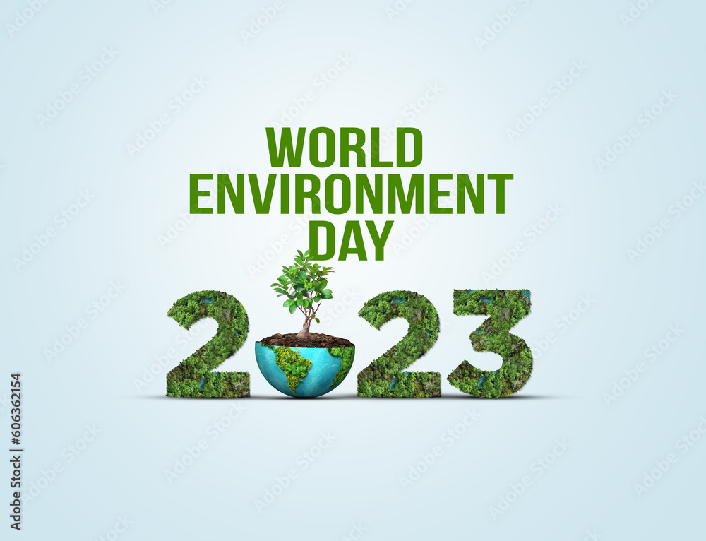 Beat plastic pollution - World Environment day 2023 concept 3d design ...