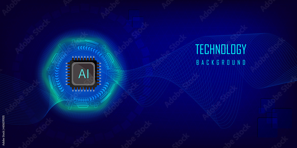 Abstract technology Ai Artificial Intelligence concept. Ai working data ...