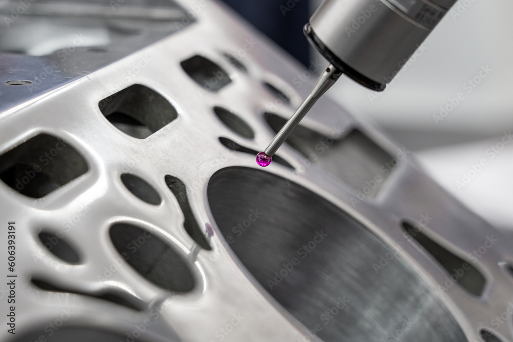 Measurement and ontrol of the dimensions of a metal engine block part ...