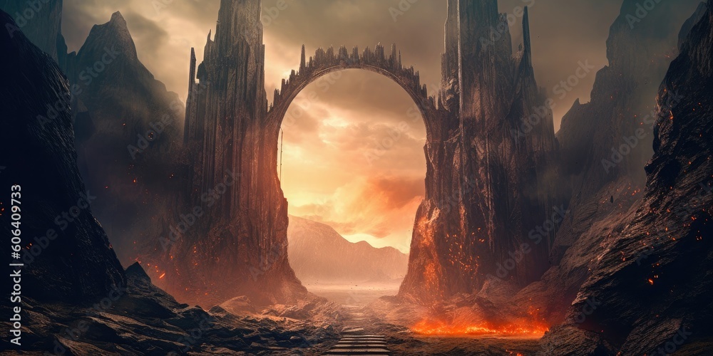 Road to the Black Gate of Mordor. In J. R. R. Tolkien's fictional world ...