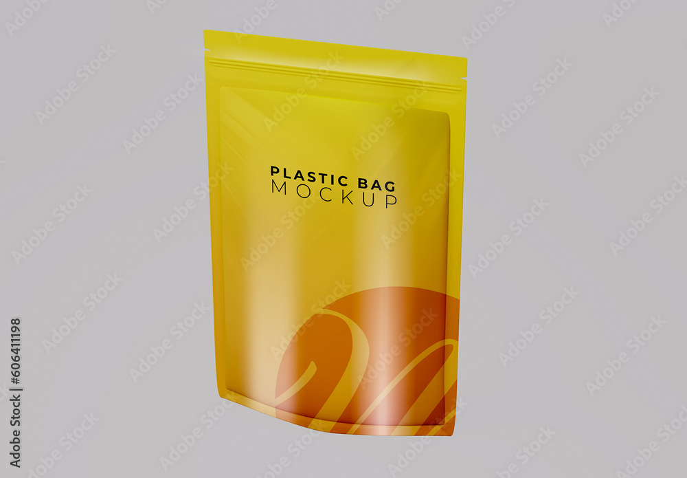Perspective View Plastic Bag Mockup Stock Template | Adobe Stock