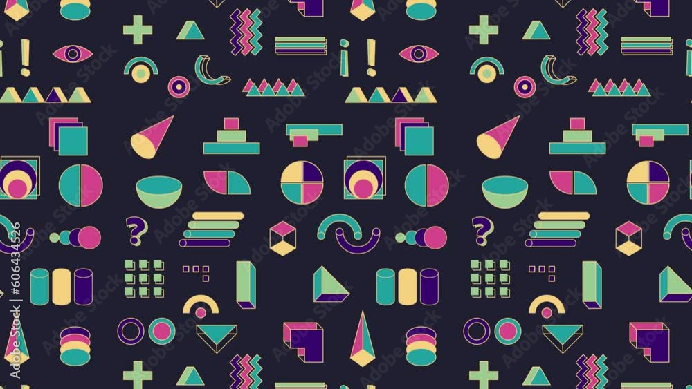 seamless animated pattern with instruments Stock Video | Adobe Stock