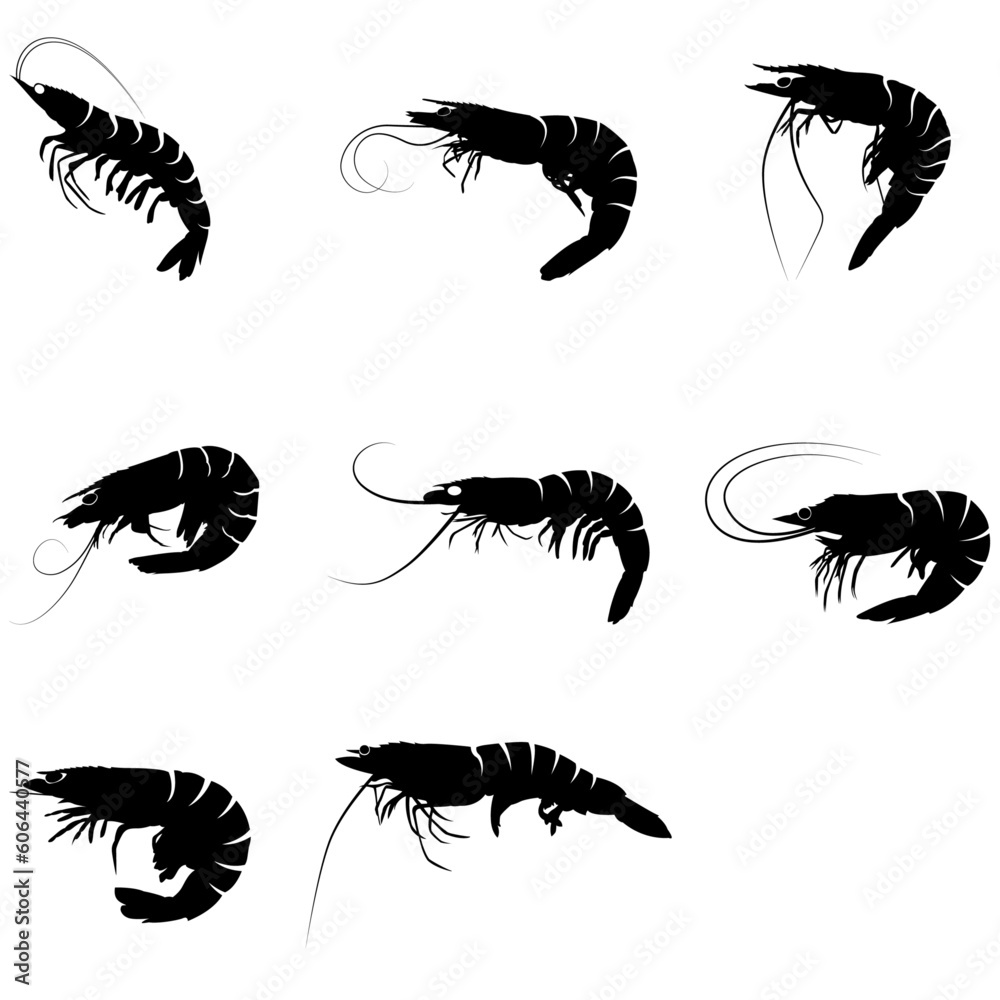 Vetor de Shrimp SVG, Fish svg, Shrimp SVG Bundle, Shrimp Silhouette ...