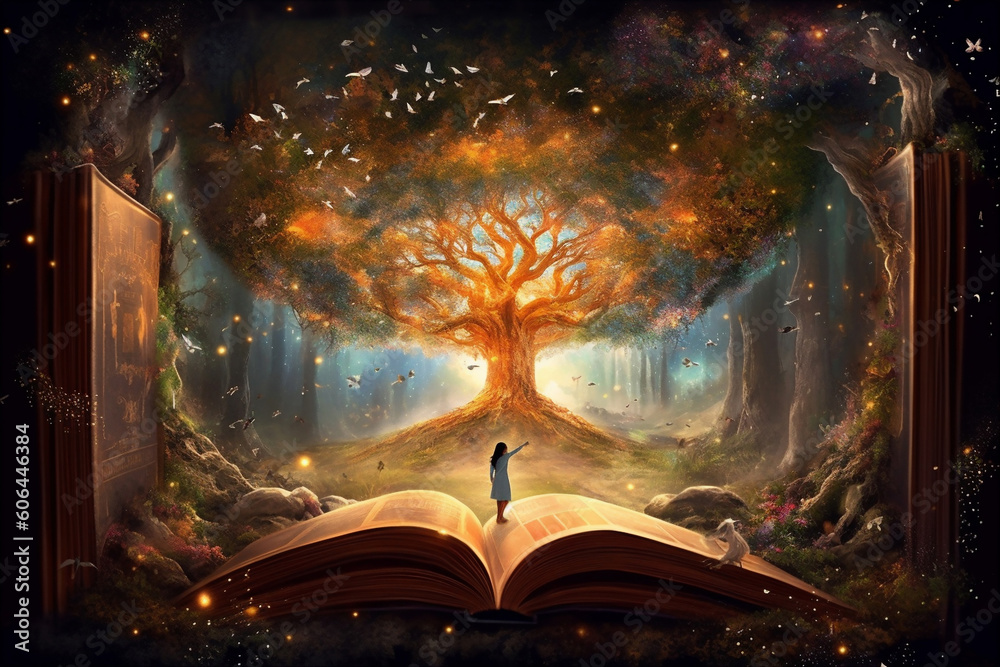 The magical world of books. Knowledge and exciting adventures ...