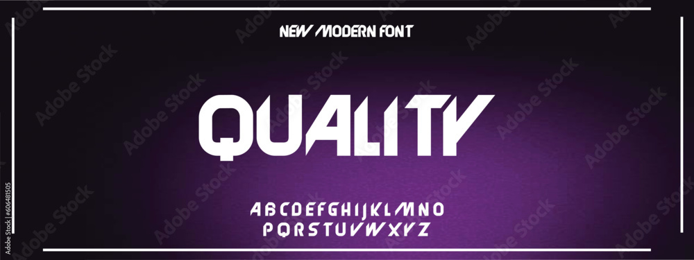 QUALITY, font letter set. Luxury vector typeface for company. Modern ...