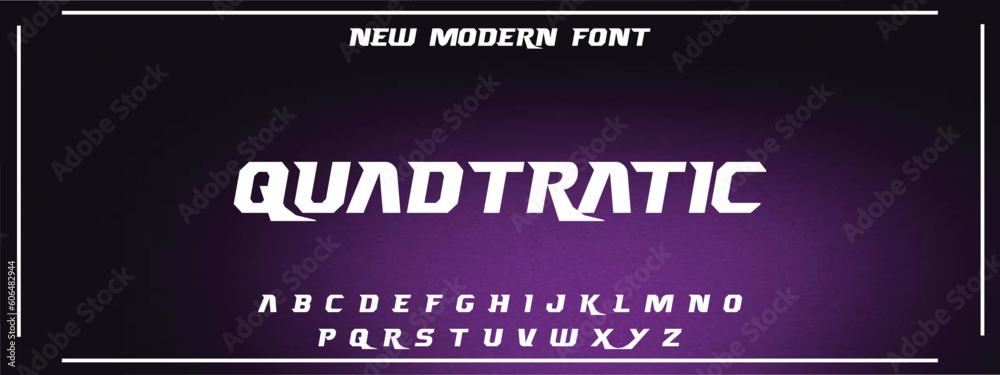 QUADTRATIC, font letter set. Luxury vector typeface for company. Modern ...