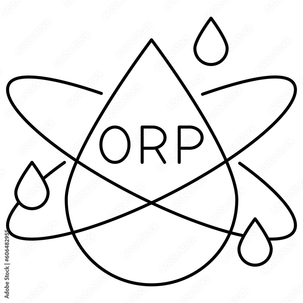 Simple outline modern minimal icon of the Water Oxidation Reduction ...
