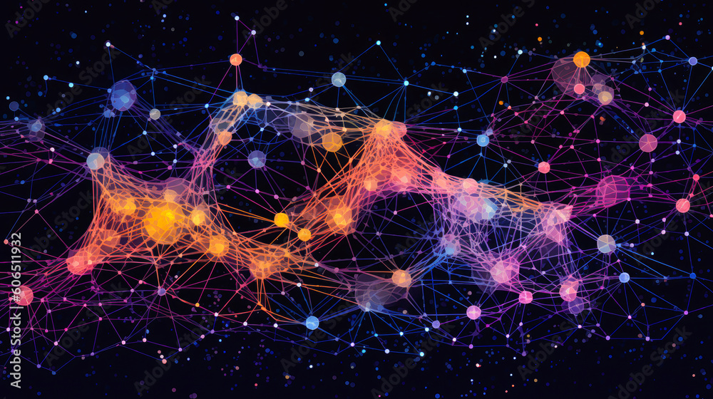 A visual representation of neural networks with interconnected nodes ...