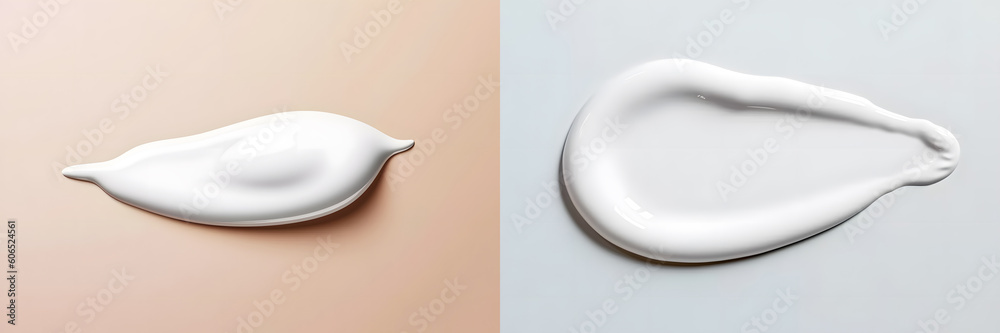 Cream texture stroke. Facial creme, foam, gel or body. Face cream ...