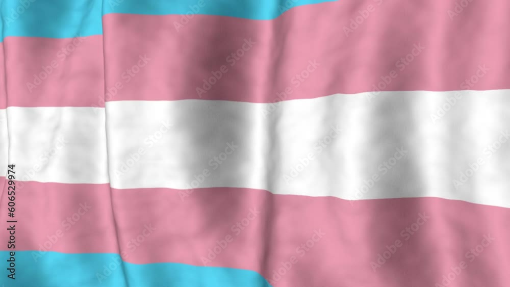 Transgender pride flag at an angle looping animated background Stock ...