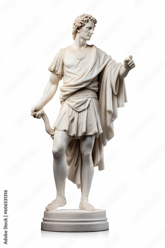 Full body marlble greek man sculpture - Fictional Person, Generative AI ...