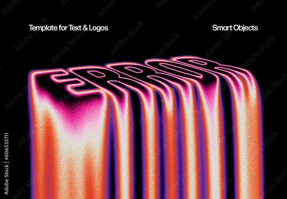 Liquid Text Effect Mockup Stock Template | Adobe Stock