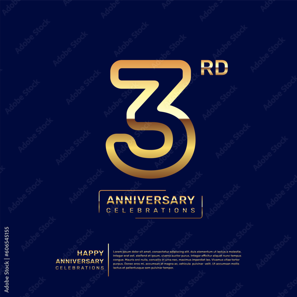 3 year anniversary logo design, anniversary celebration logo with ...