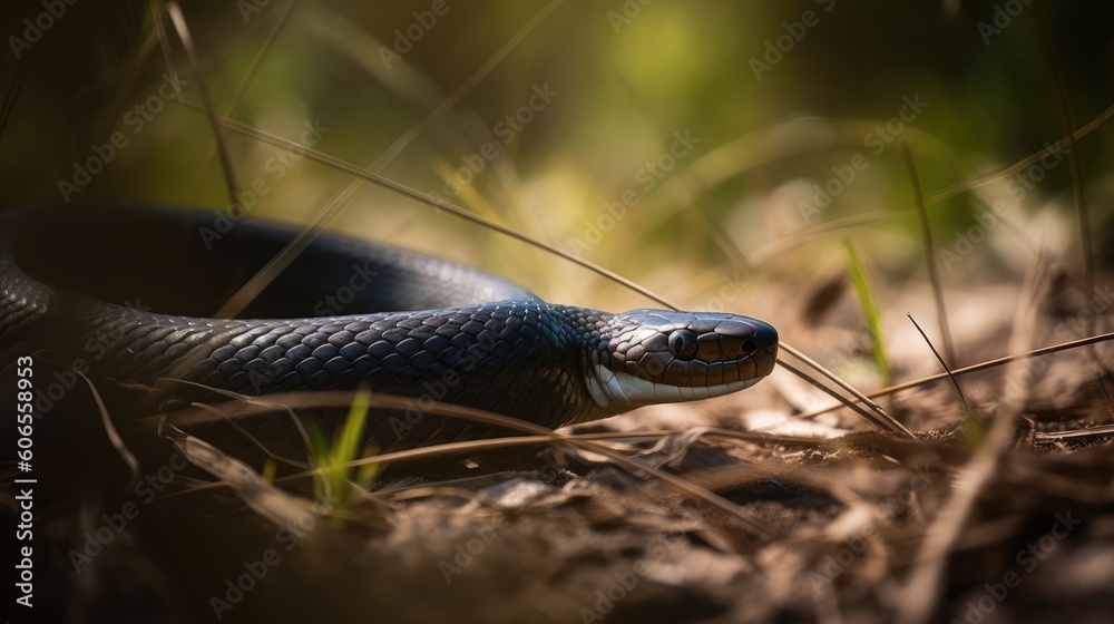 A captivating image of a snake's elongated body gracefully stretched ...