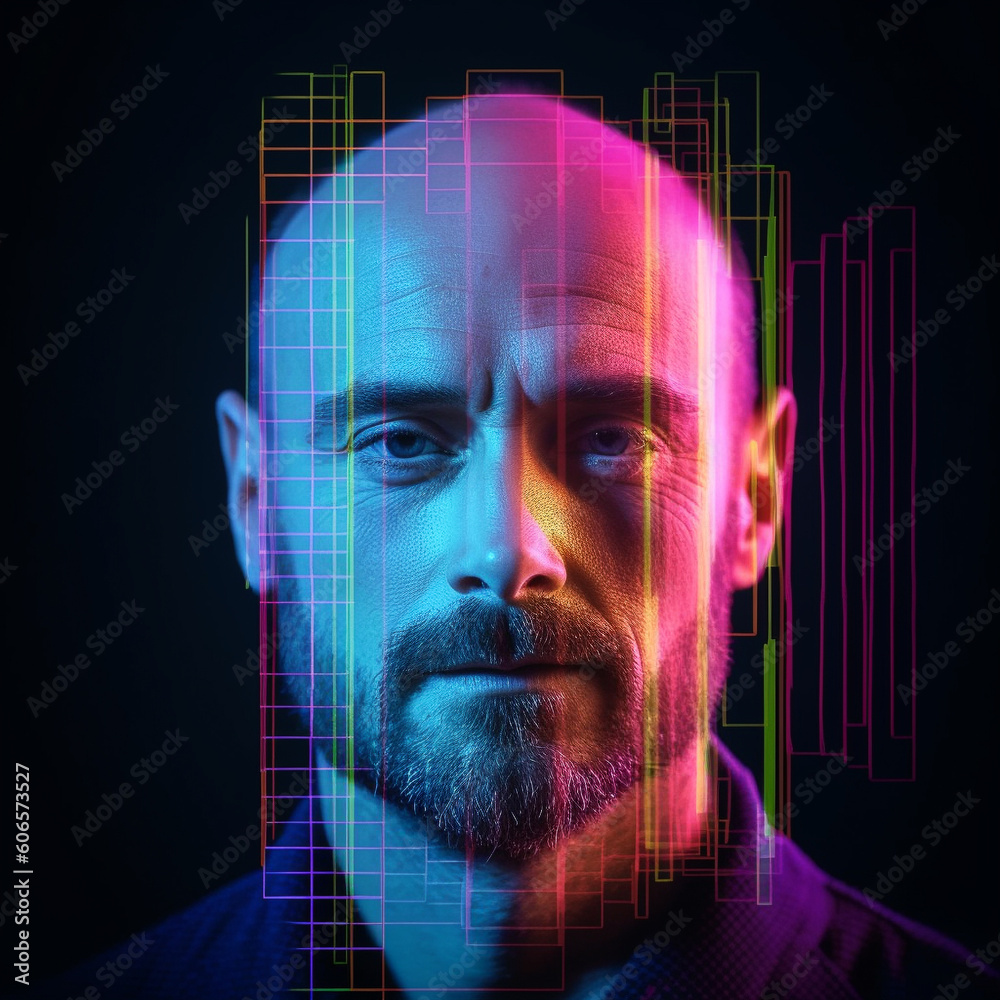 surveillance state / privacy portrait: facial recognition scan ...