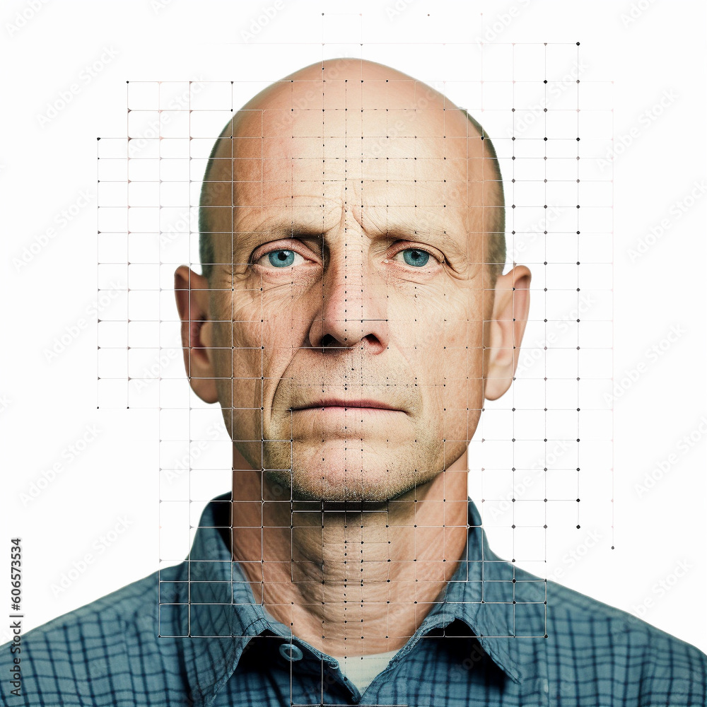 surveillance state / privacy portrait: facial recognition scan ...