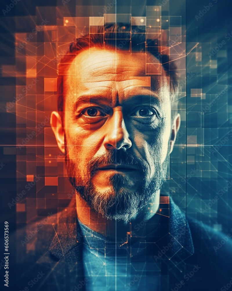 surveillance state / privacy portrait: facial recognition scan ...