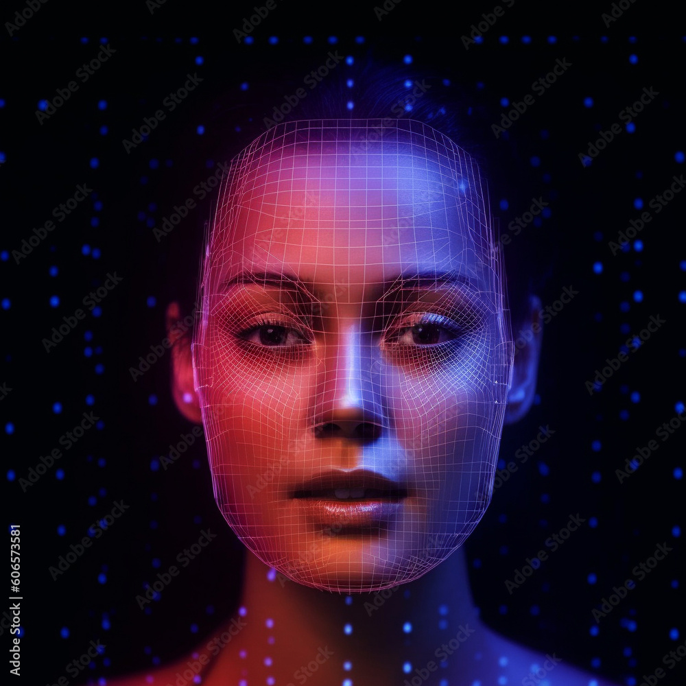 surveillance state / privacy portrait: facial recognition scan ...