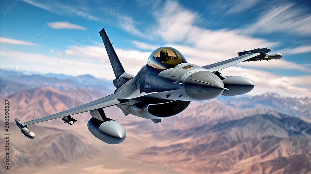 Royal Air Force F16 fighter jet aircraft taking off during NATO exercise Stock Illustration ...