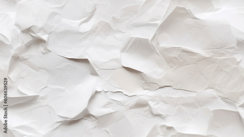 Grunge wrinkled white color paper textured background, generate ai ...