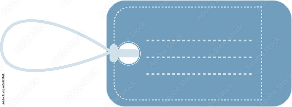 Digital png illustration of blue name tag with string on transparent ...