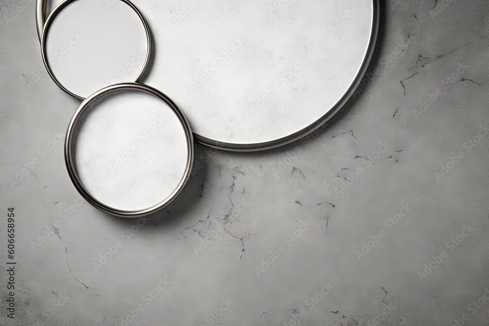 three mirrors sitting on top of a white counter next to each other on a ...