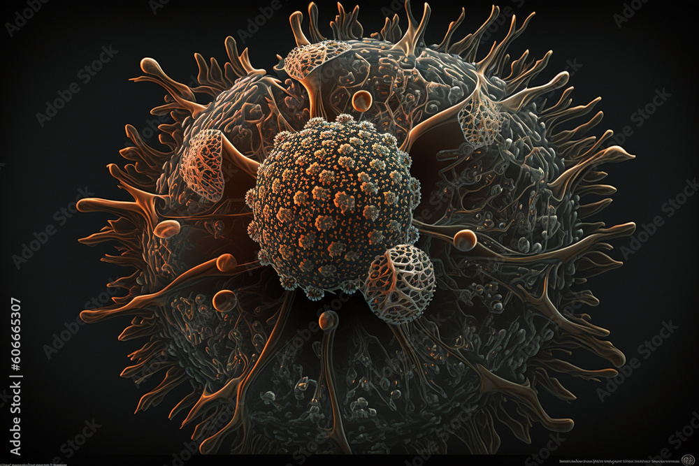 Oncology. Cancer cells. Chemotherapy. treatment for malignant in a ...