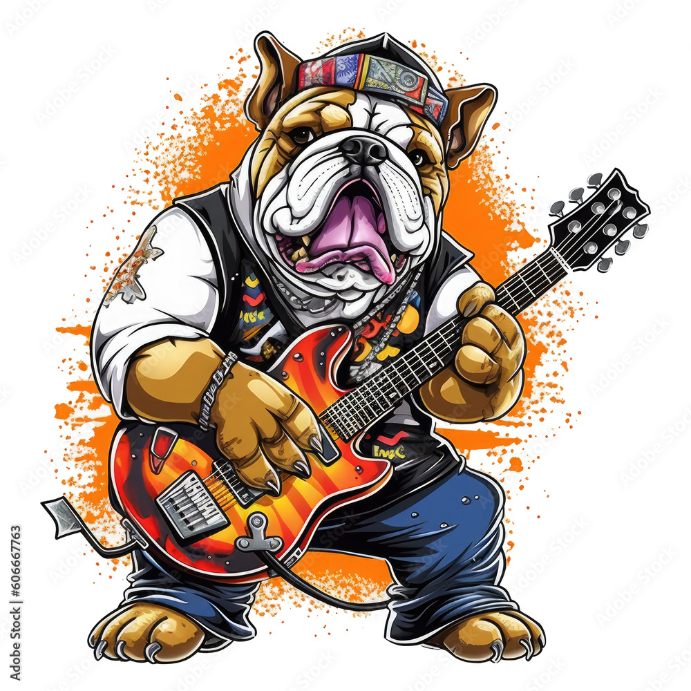 Software Developer English Bulldog t-shirt design, a bulldog wearing a ...