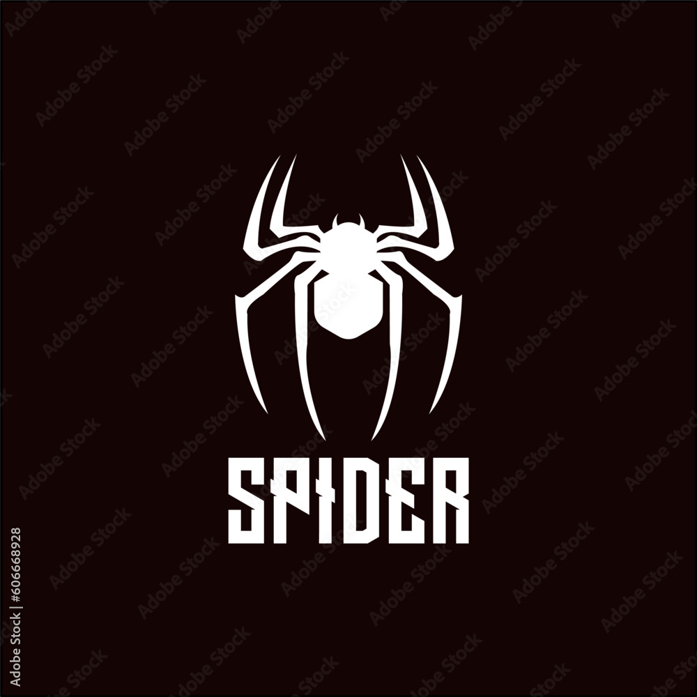 Spider Man Insect symbol logo design silhouette Stock Vector | Adobe Stock
