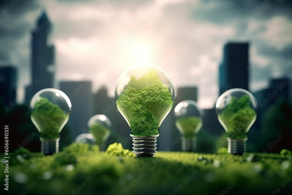 Energy consumption and CO2 gas emissions are increasing light bulbs ...