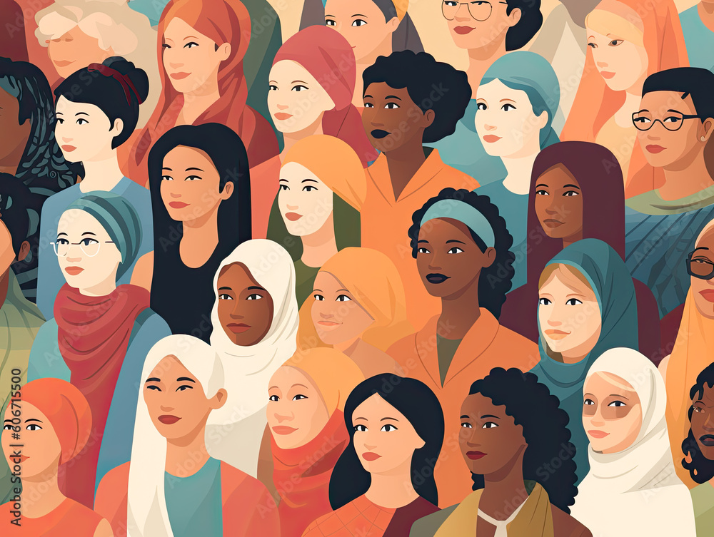 A diversified workplace where different types of people from different ...