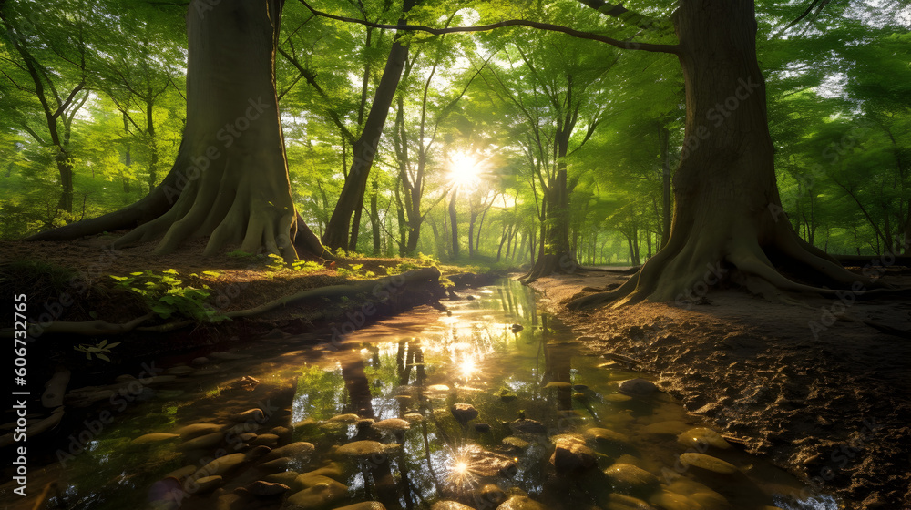 "Within the embrace of the expansive forest, life flourishes in harmony ...