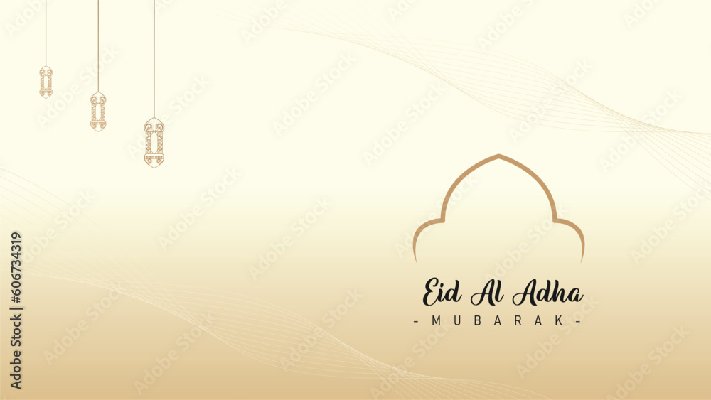 Minimalist and modern banner background design for Eid al-Adha ...