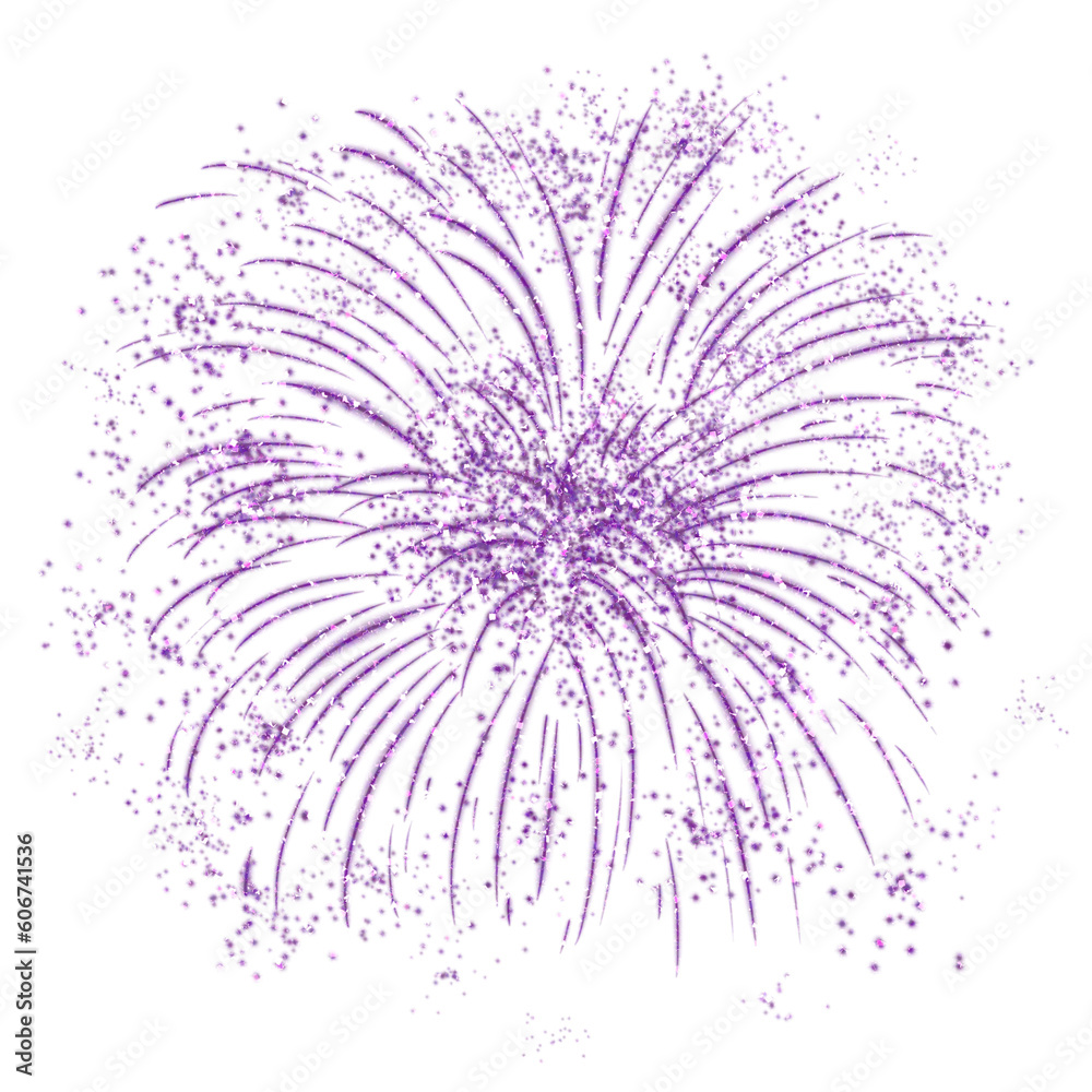 Purple fireworks design on transparent background. Fireworks icon ...