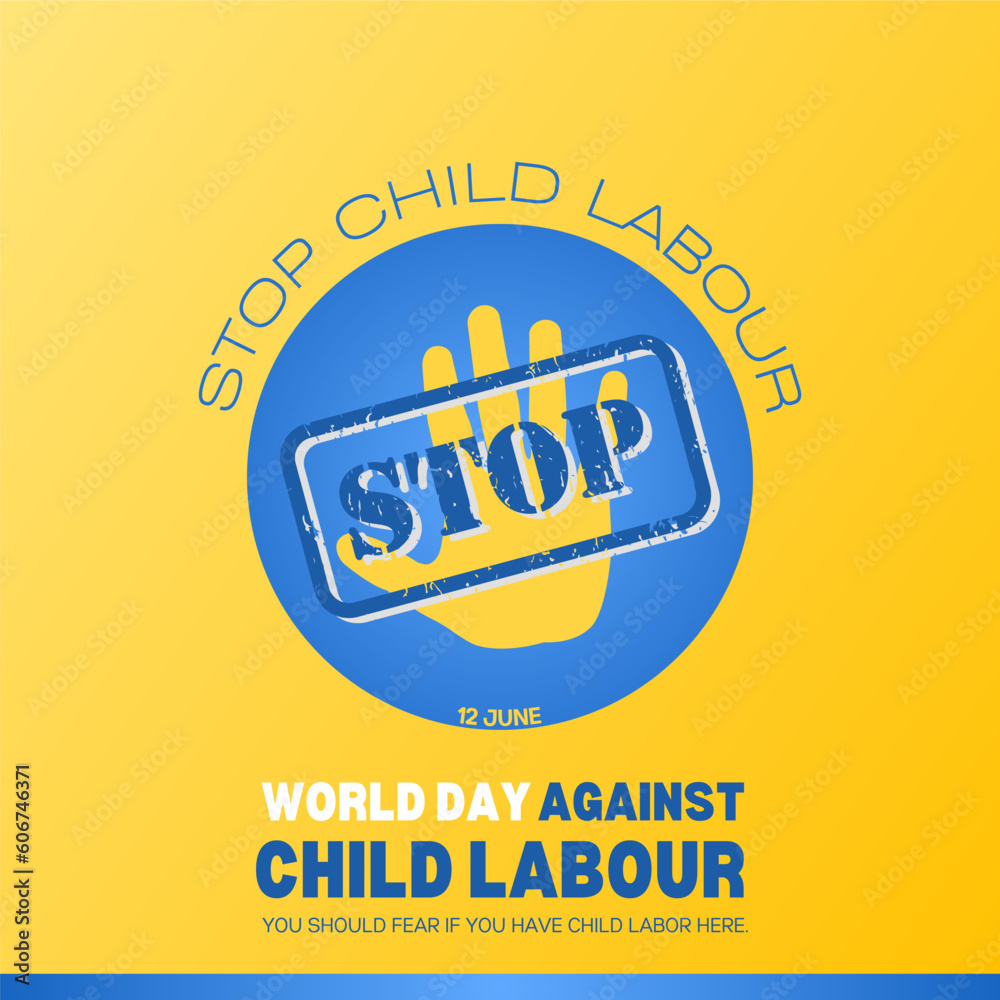 World day against child labour on June 12. Stop child labour creative ...