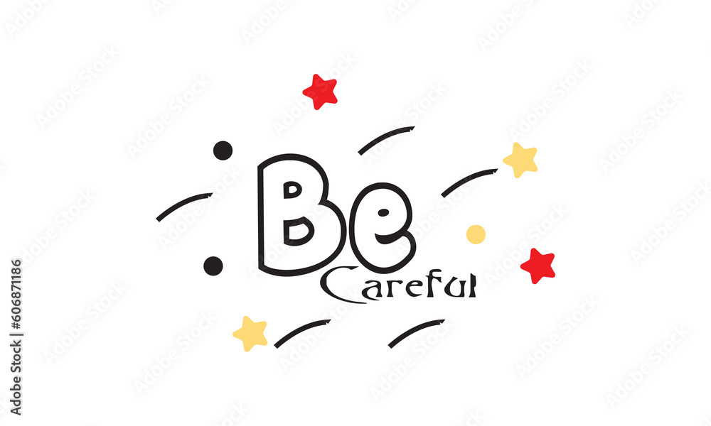 word be careful caption. Be Careful with white background with color ...
