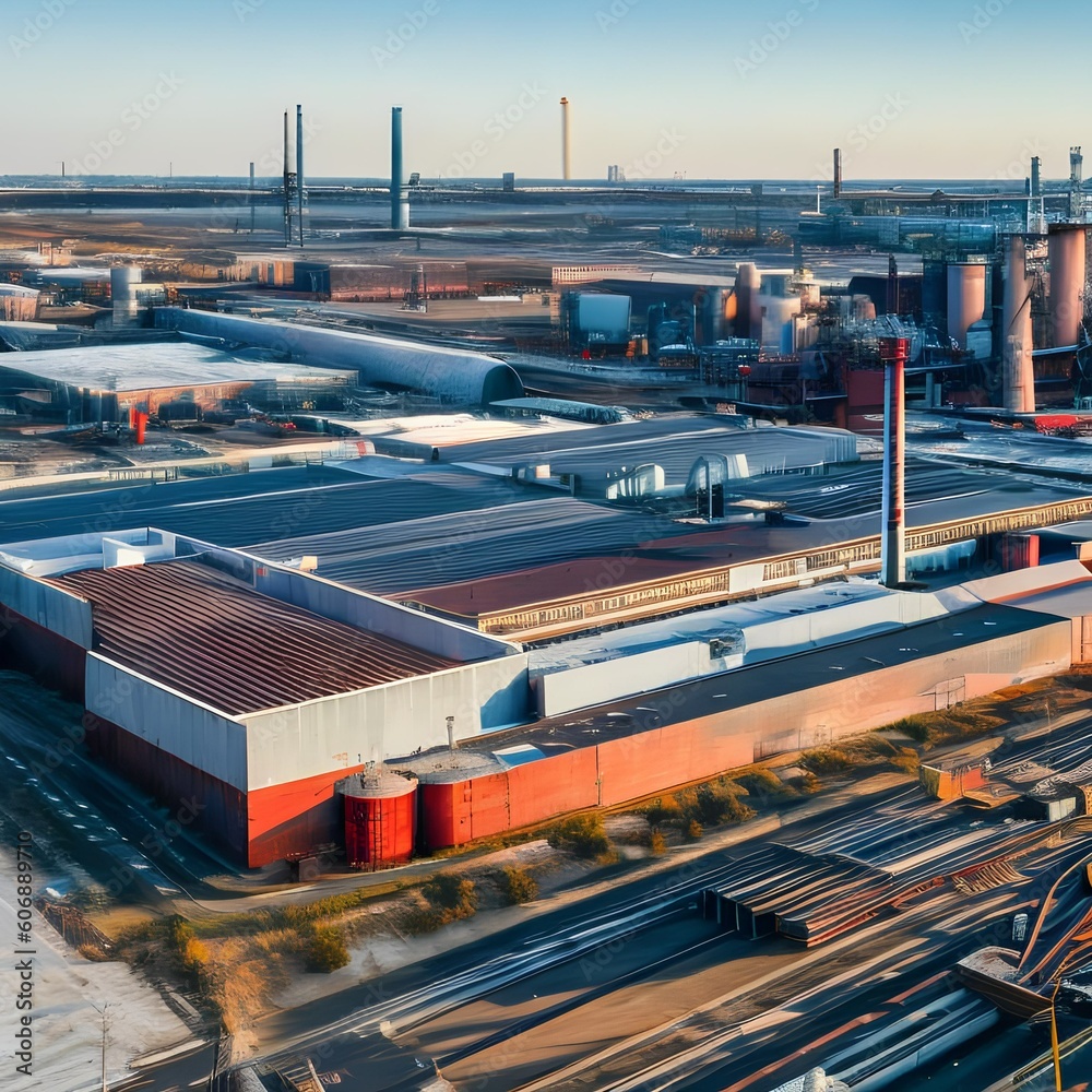 1310 Urban Industrial Landscape: A vibrant and urban background ...