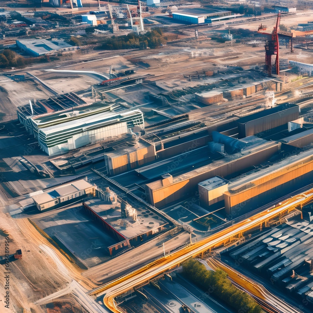 1310 Urban Industrial Landscape: A vibrant and urban background ...