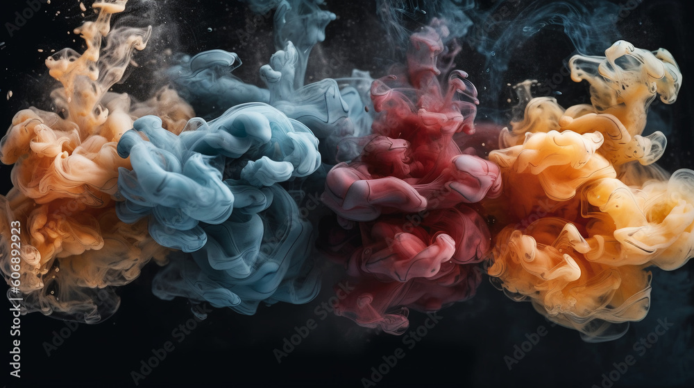 Sfondo con fumo. Colorati. Fumogeni. Ai generated. Stock Illustration ...