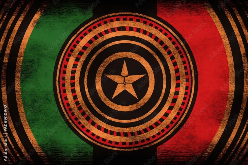 abstract background in the colors of the Pan-African flag.Generative AI ...