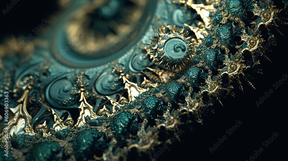 Beautifully generated mandelbrot fractals in vibrant colors of gold ...
