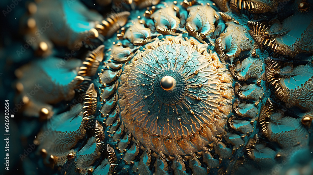 Beautifully generated mandelbrot fractals in vibrant colors of gold ...