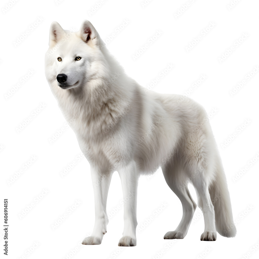 Arctic_Wolf png file. Transparent Background with generative ai Stock ...