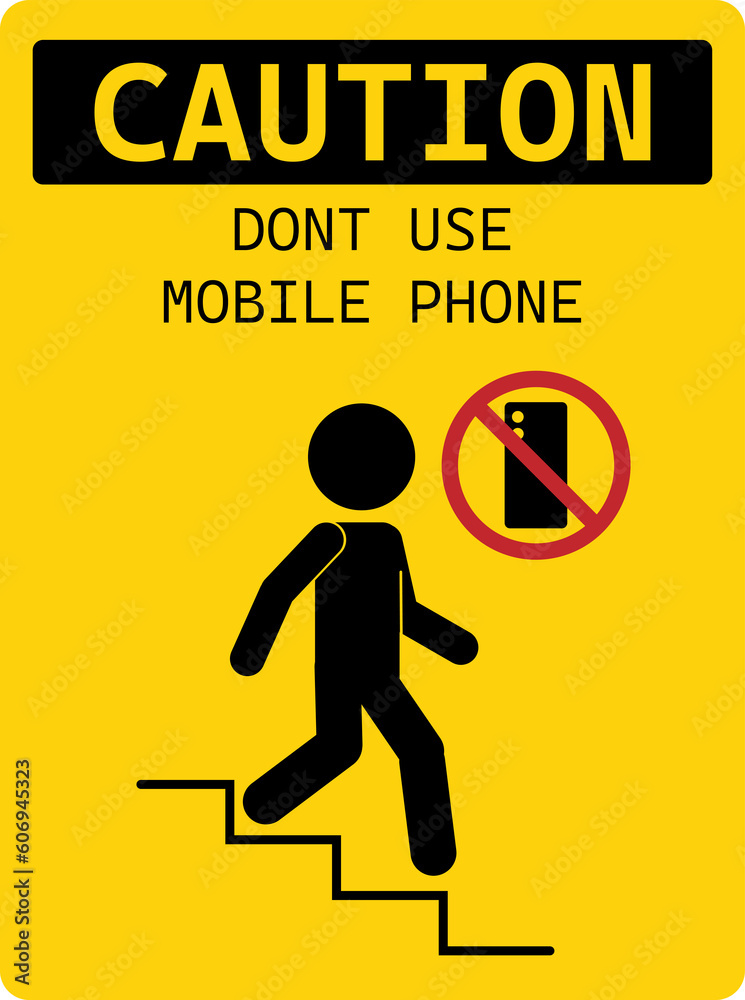 Printable sticker label sign man walking climbung down ctari with red ...