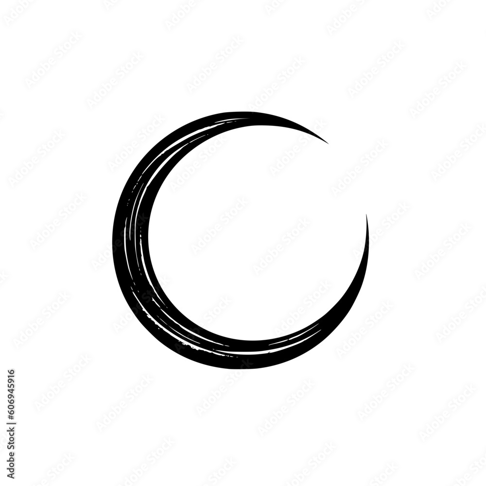 Crescent moon vector illustration isolated on transparent background ...